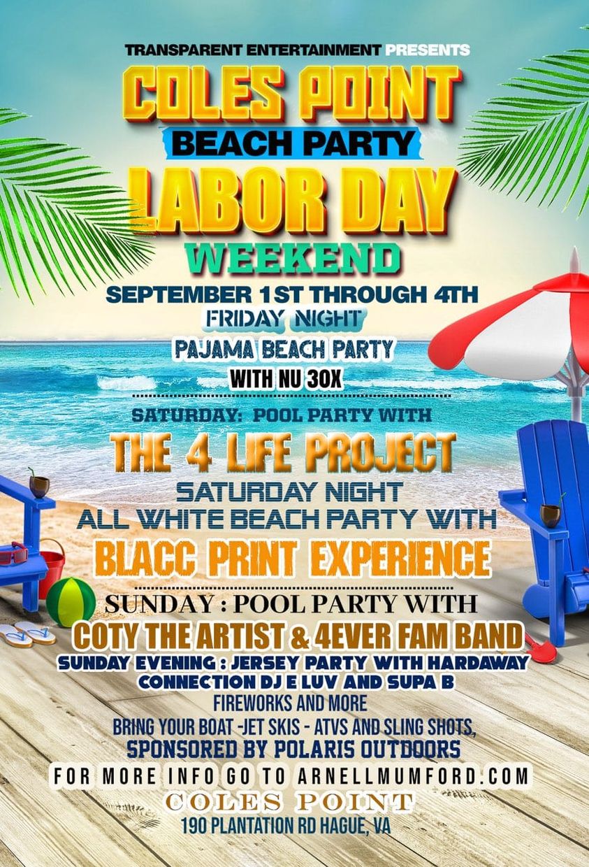 Coles Point Beach Party – Arnell Mumford
